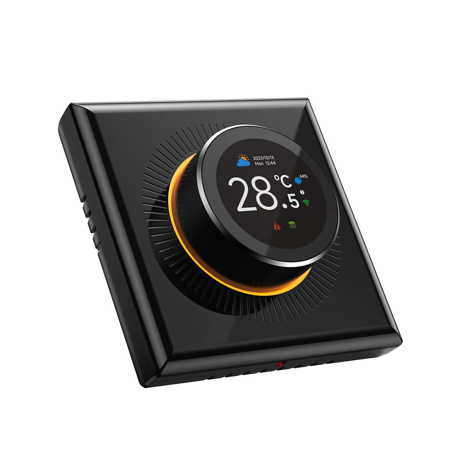 TUYA Smart для дома экран 1.32 дюйма контроллер температуры Wi-Fi с 7'ambient огнями для водяного/электрического пола/газового водяного котла отопления, черный, серый, GA, GB, GC, ABS+Пластик, 95-240VAC, 50-60Hz, 3A, 16A, NTC3950 10K, 5-35°C,