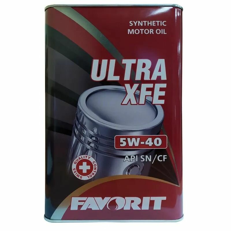Favorit Ultra XFE SAE 5W-40 API SN/CF (Метал), FV111693-0004VM-1, 4л, масло синтетическое, Favorit, FV3701-4ME-E