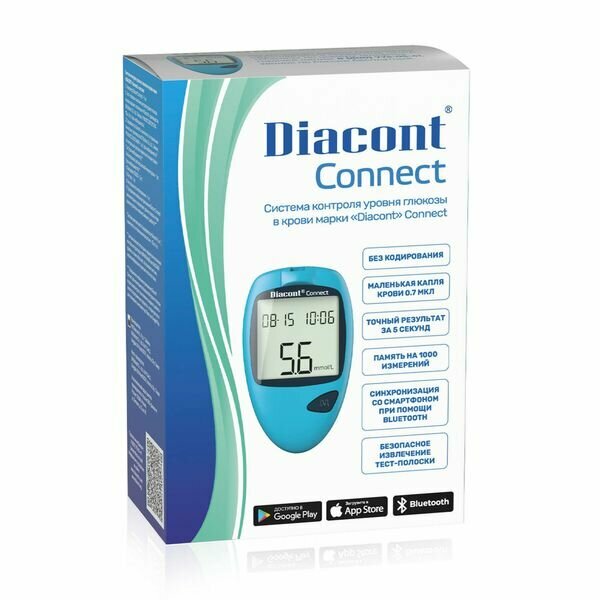 Глюкометр с принадлежностями Connect Diacont/Диаконт