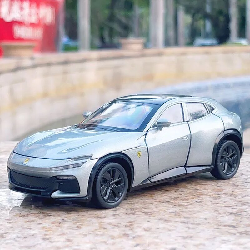 Миниатюрная модель автомобиля из литого металла Феррари Purosangue FUV модель автомобиля Игрушки 1:32 Ferrari Purosangue FUV, со светом и звуками