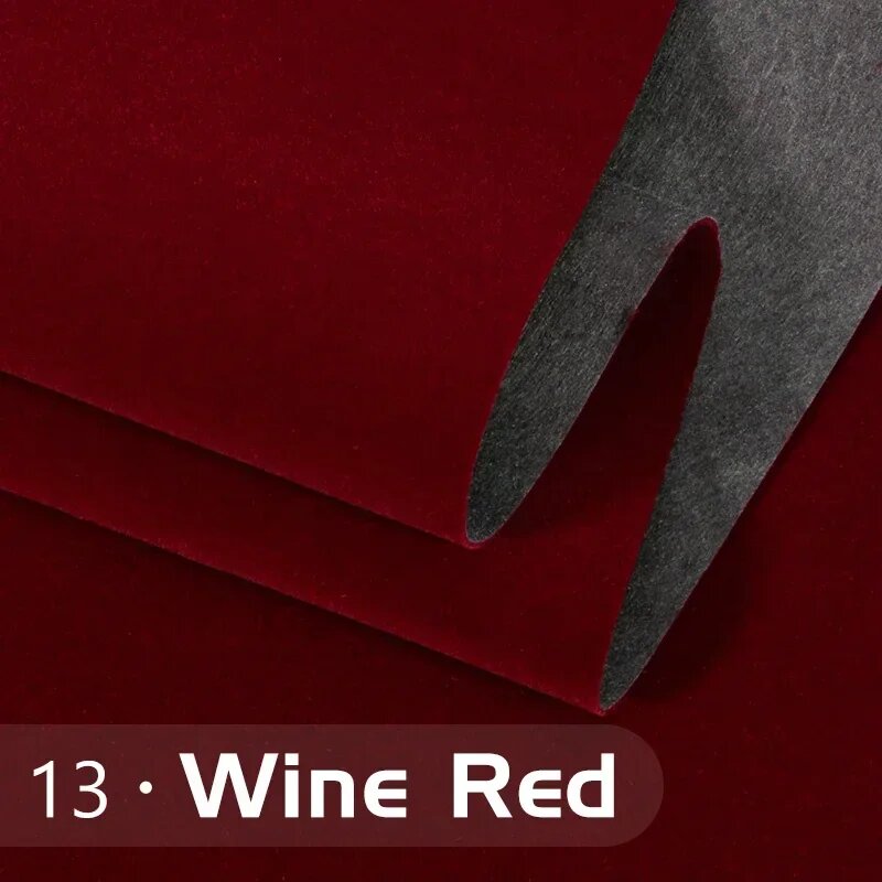 Самоклеящаяся бархатная ткань Красный, 13 Wine Red