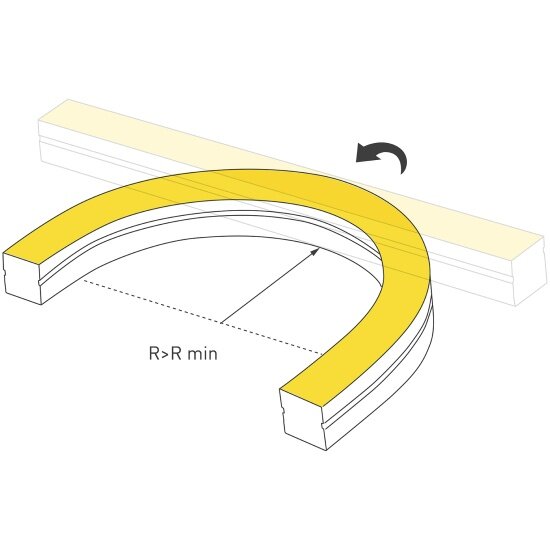 Лента герметичная Arlight MOONLIGHT-SIDE-X280-16x16mm 24V Day4000(10 W/m, IP67, 0,5m, wire x1) (, Образец)