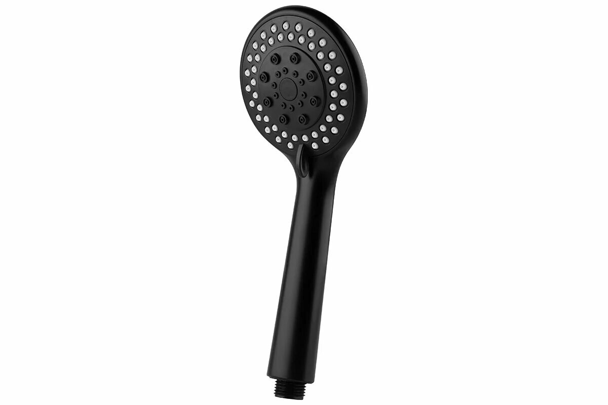 Рыжий кот SH-1002 лейка для душа 100 мм черная с 5 режимами струи 109087 для ванной