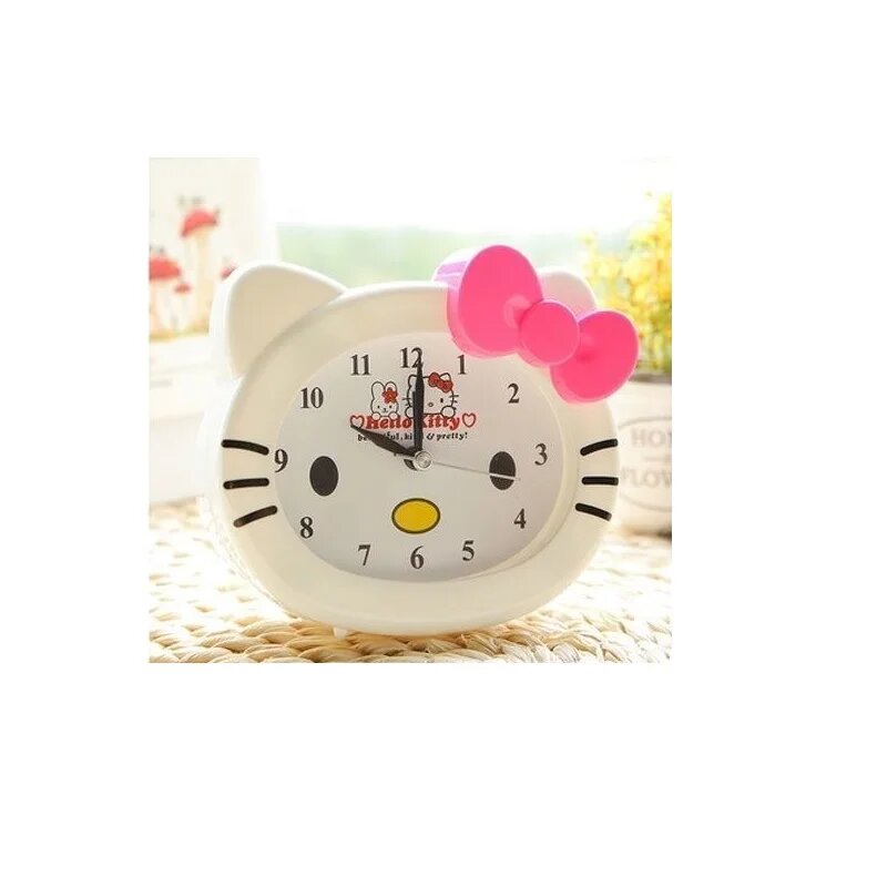 Sanrio креативный детский милый мультяшный будильник Hello Kitty, настольные часы для спальни, прикроватные часы, студенческий будильник, прикроватные часы, A