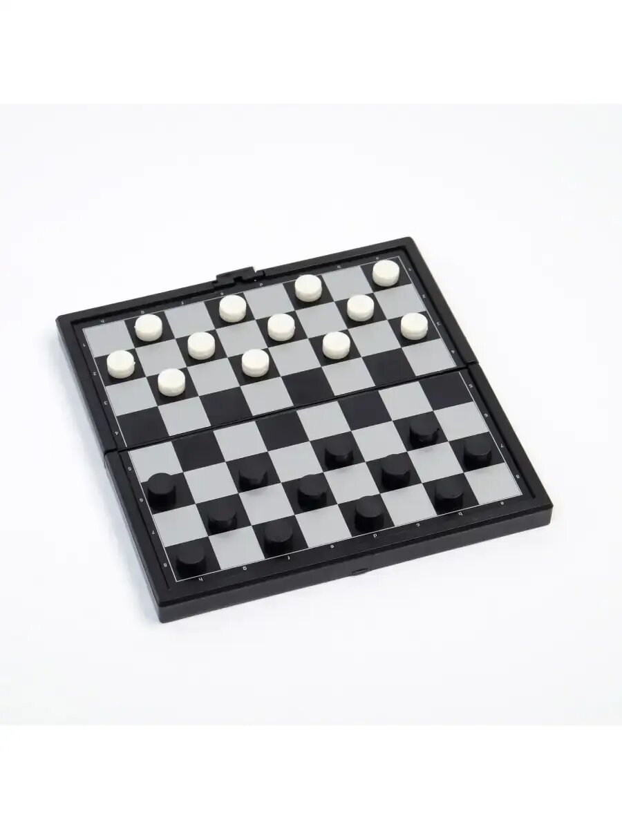 Шашки магнитные пластиковые 13х13 см