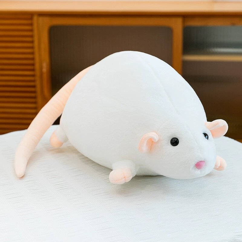 Плюшевая игрушка в виде крысы, реалистичная большая мягкая игрушка-подушка в виде мыши, милая и забавная игрушка в виде