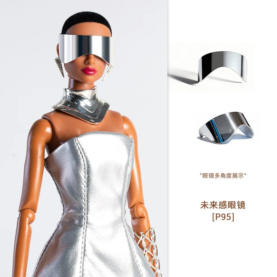 Фьютуристические очки для куклы 1/6, цвет: 1xFuturistic Glasses