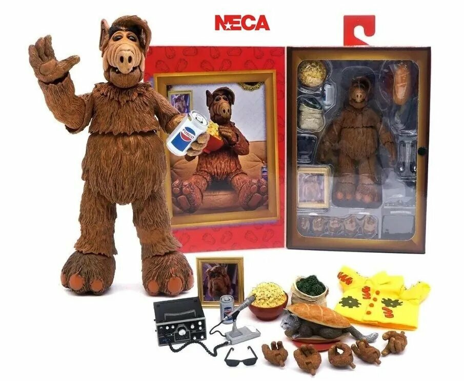 Коллекционная фигурка "NECA" с аксессуарами "Альф"/"ALF Ultimate action figure NECA ALF TV Series" (orig. edition)