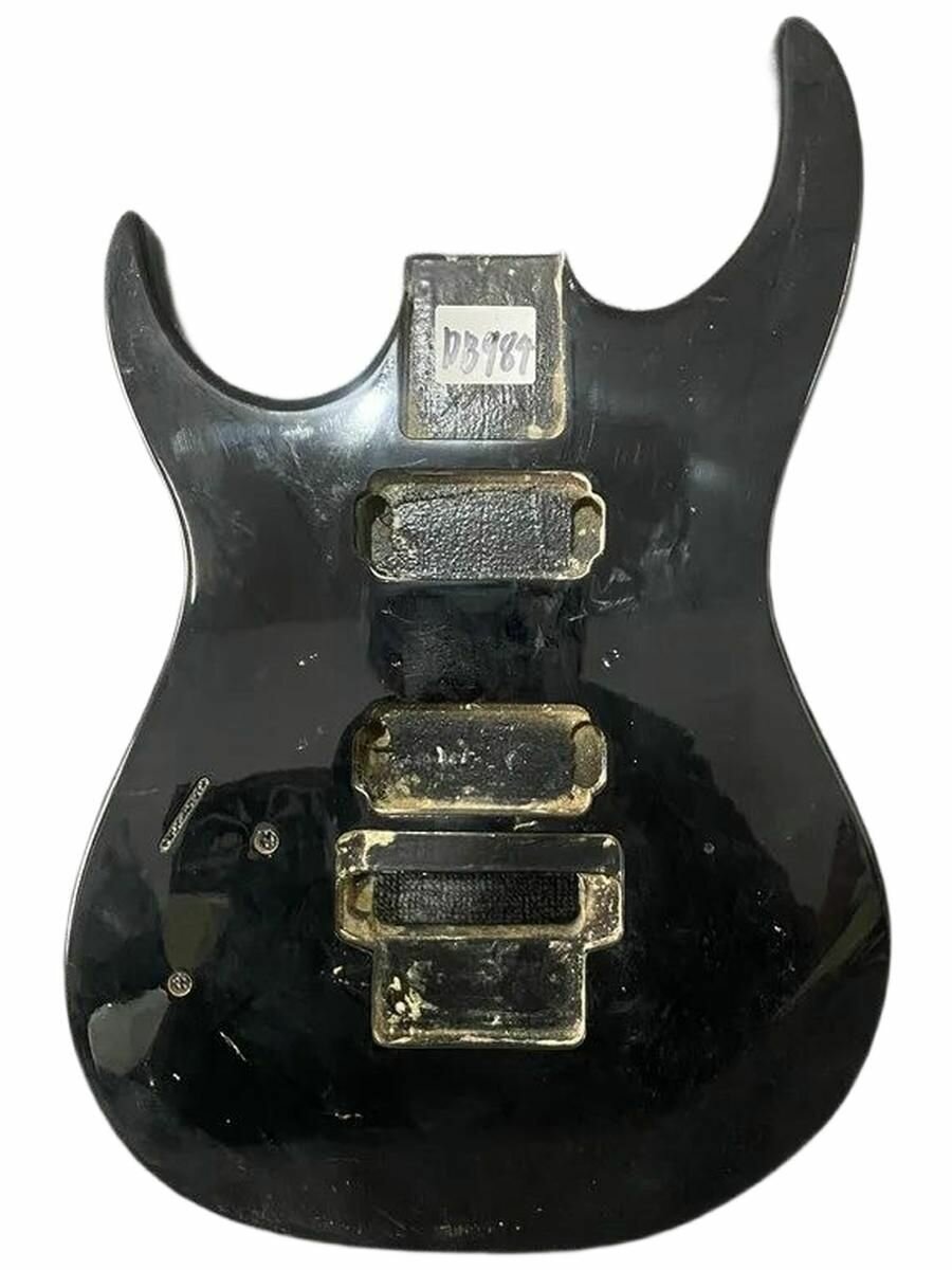 DB984 Корпус электрогитары для левой руки, система Floyd Rose, черный цвет, из цельного липового дерева, с повреждениями, для самостоятельной сборки.