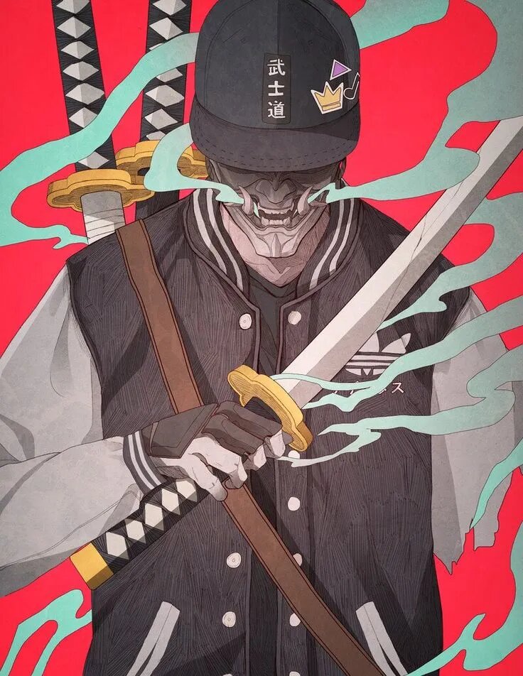 Алмазная Мозаика "Самурай" 40*50 См, Безрамная, Идеальна Для Дома, Украшения, Подарков.