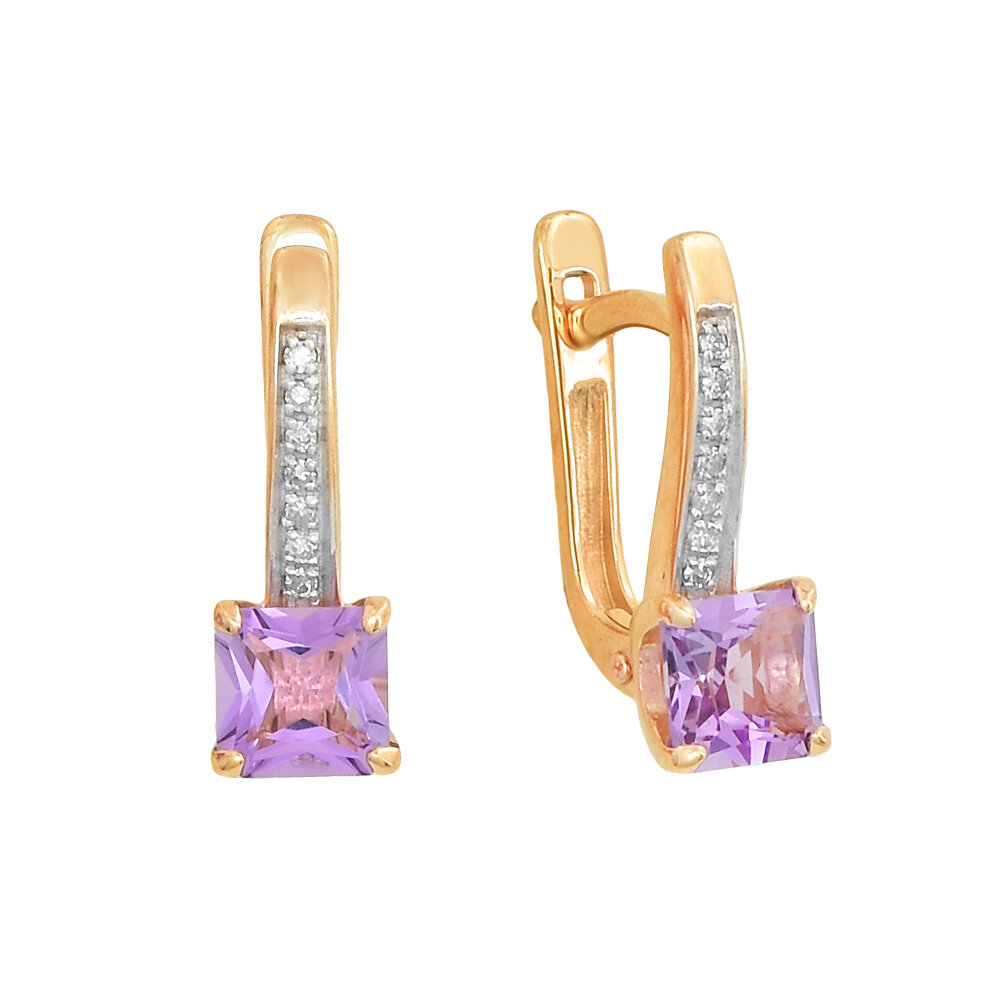 серьги из золота, с бриллиантами