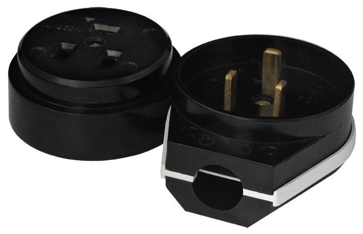UNIVersal Разъем РШ-ВШ карболит 32А 250В о/у, цвет черный, арт. 1234