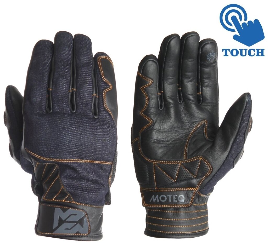 Перчатки мотоциклетные MOTEQ Groot, текстиль, мужской(ие) с управлением телефона не снимая перчаток
