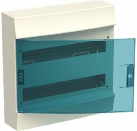 ABB Бокс настенный Mistral41 36М 2х18 зеленая прозрачная дверь (с клеммами)