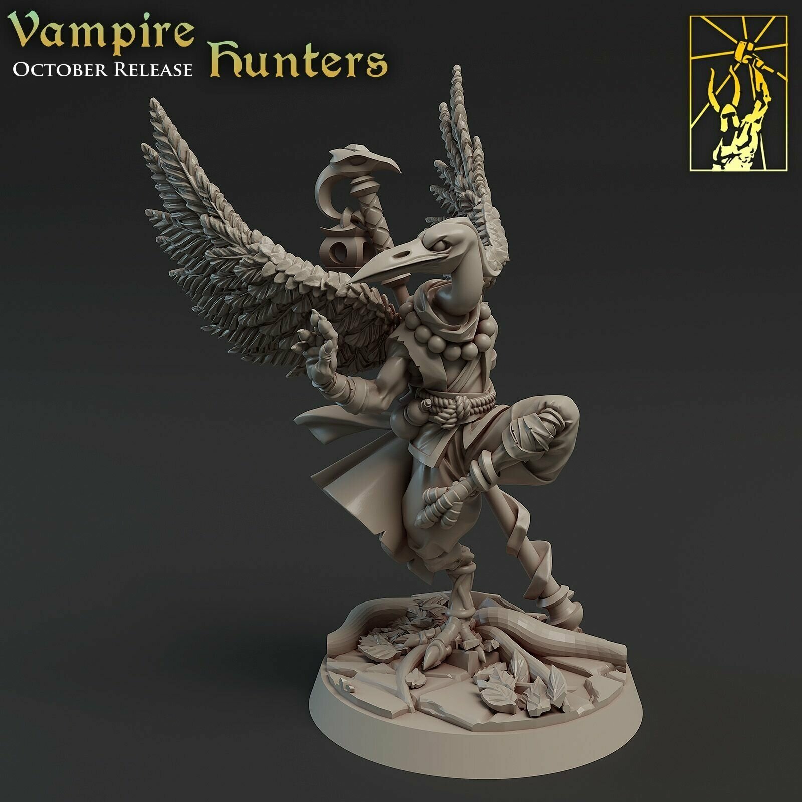 Миниатюра D&D "Монах Араккоа" 32 мм (DnD, Dungeons & Dragons, ДнД, Подземелья и Драконы, Pathfinder)