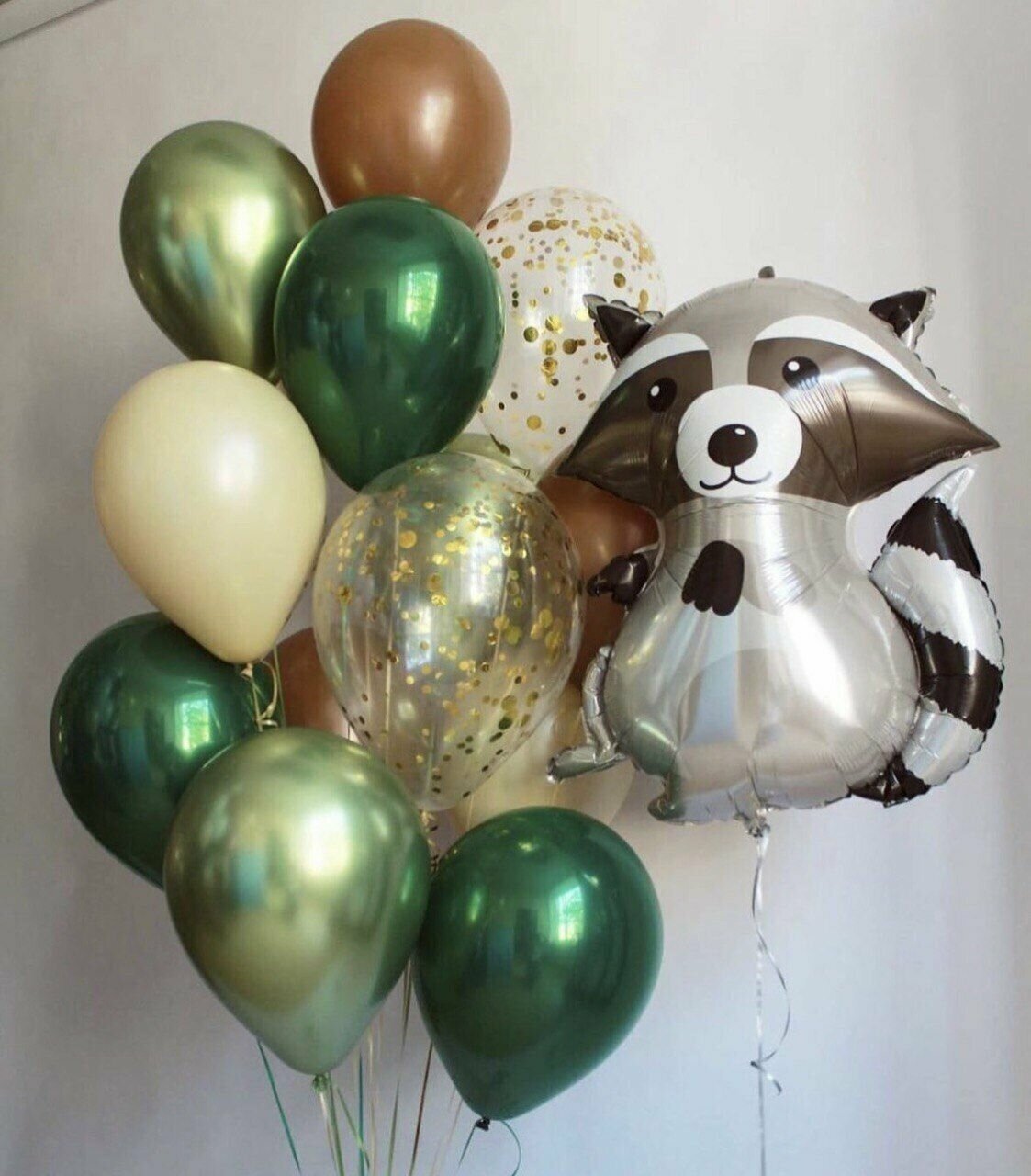 Шары гелиевые 14шт Шар енот для ребенка