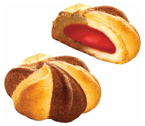 Печенье белогорье «Шапито», сдобное с клубничной начинкой, 2.3 кг, весовое, гофрокороб