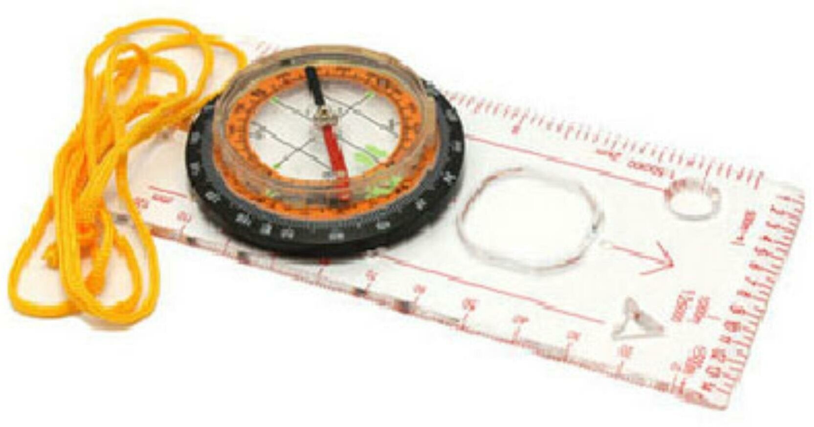 Компас Kromatech, жидкостный, для карт, 42мм, с лупой и линейкой