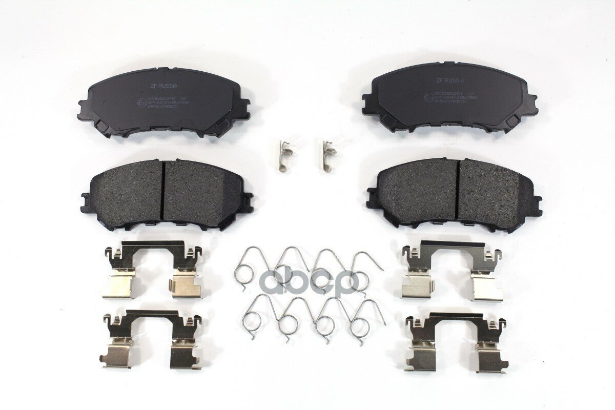 Комплект тормозных колодок, дисковый тормоз ZF Russia арт. GDB3622ZFR