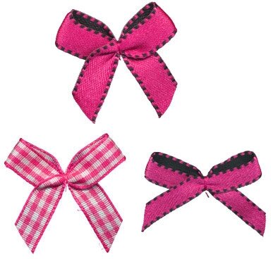 "Annet" BDR набор текстильных бантиков 20 шт СК/Распродажа 401 малиновый