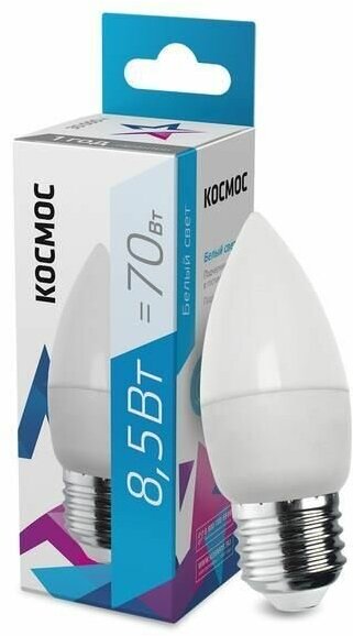Лампа светодиодная CN 8.5Вт 220В E27 4500К Космос LkecLED8.5wCNE2745