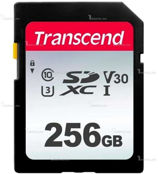 Карта памяти Transcend SDXC 256GB 300S UHS-I U3 V30 TLC (TS256GSDC300S)