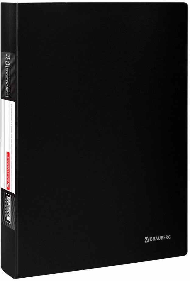 Папка 100 вкладышей BRAUBERG "Office", черная, 0,8 мм, 222641, 1 шт