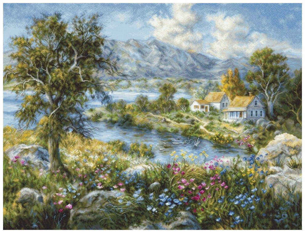Набор для вышивания Luca-S #G615 Зачарованный коттедж, Гобелен, 38 х 29 см
