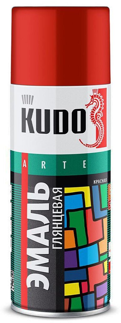 Краска-аэрозоль KUDO алкидная, универсальная, глубоко-серая, 520 мл