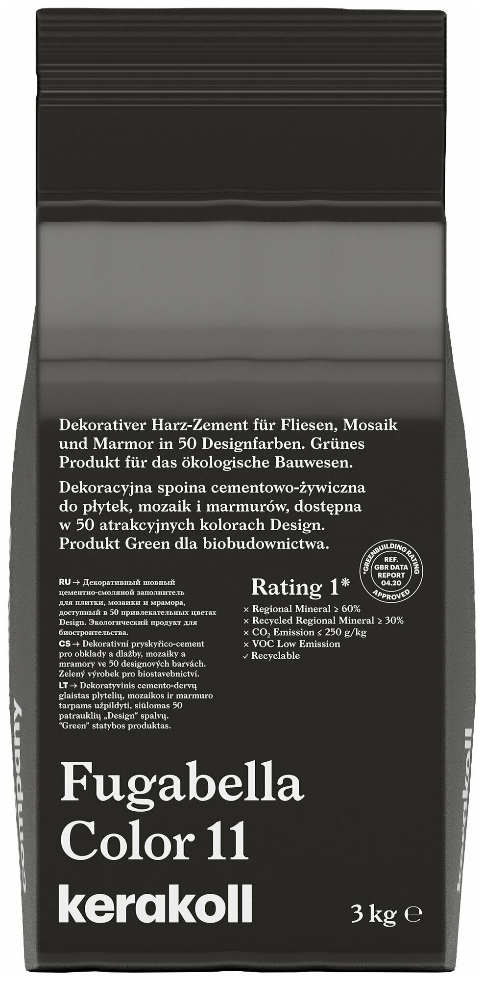 Декоративная затирка Kerakoll Fugabella Color 0-20 3кг №11