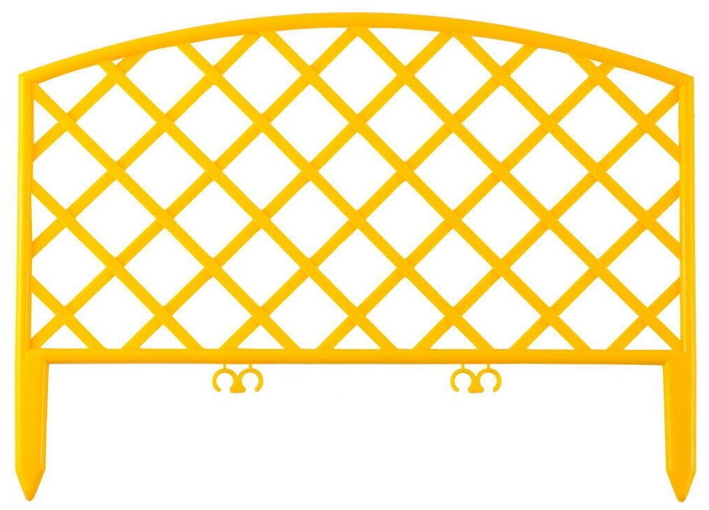GRINDA Плетень, 24 х 320 см, желтый, 7 секций, декоративный забор (422207-Y)
