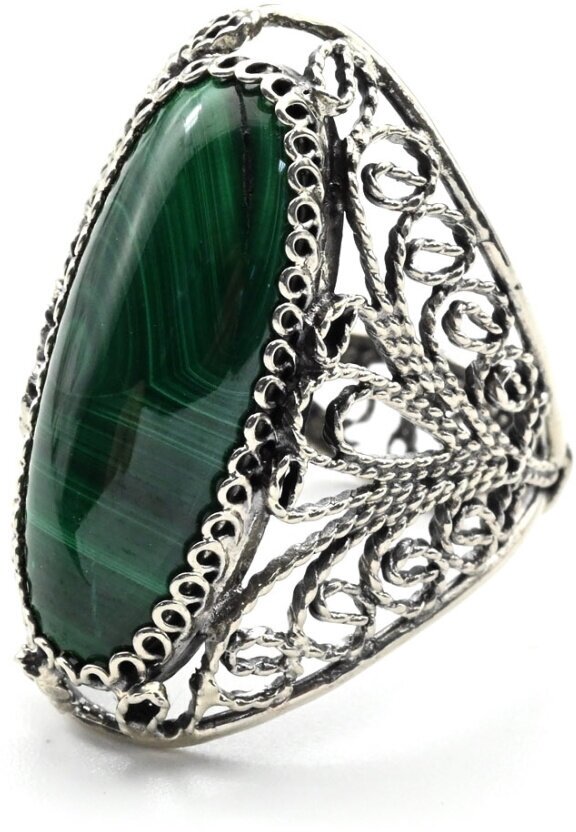 Кольцо, малахит