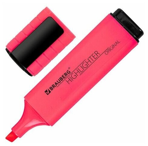 Текстовыделитель BRAUBERG "ORIGINAL NEON", розовый, линия письма 1-5 мм, 152213