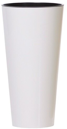 Кашпо для цветов TUBUS SLIM SHINE DTUS300S-S449 белый 2 предмета 15 и 27 л KSI-DTUS300S-S449