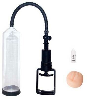 Поршневая мужская помпа с насадкой,20 см,6 см, прозрачный, поливинилхлорид (ПВХ, PVC), Мужской, Секс-товары для мужчин