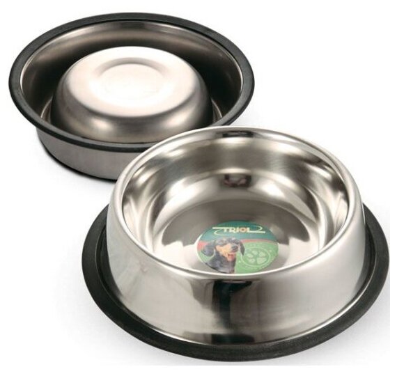 Миска для животных Triol 1503 металлическая на резинке, 0,40л