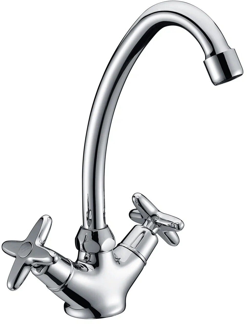 "Флекс" смеситель для умывальника, без донного клапана, хром