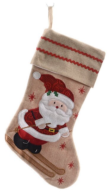 Носок рождественский Деревенский Санта, 45 см, Kaemingk, 611598-санта