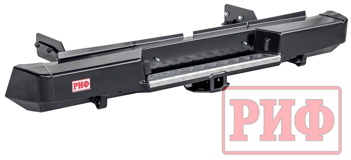 Бампер РИФ силовой задний Mitsubishi L200 2019+ с квадратом под фаркоп