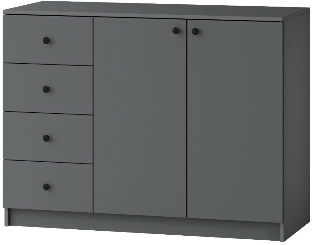 Комод для одежды Бард 8.2, Легкомаркет, ЛДСП, цвет графит, 140х89х40, 4 ящика/двери