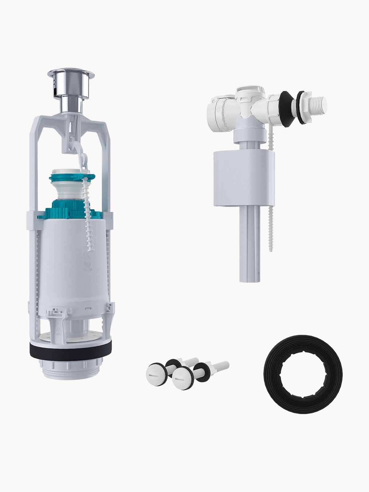 Арматура для унитаза IDDIS Optima Home F012400-0005 боковой подвод, 1 режим смыва