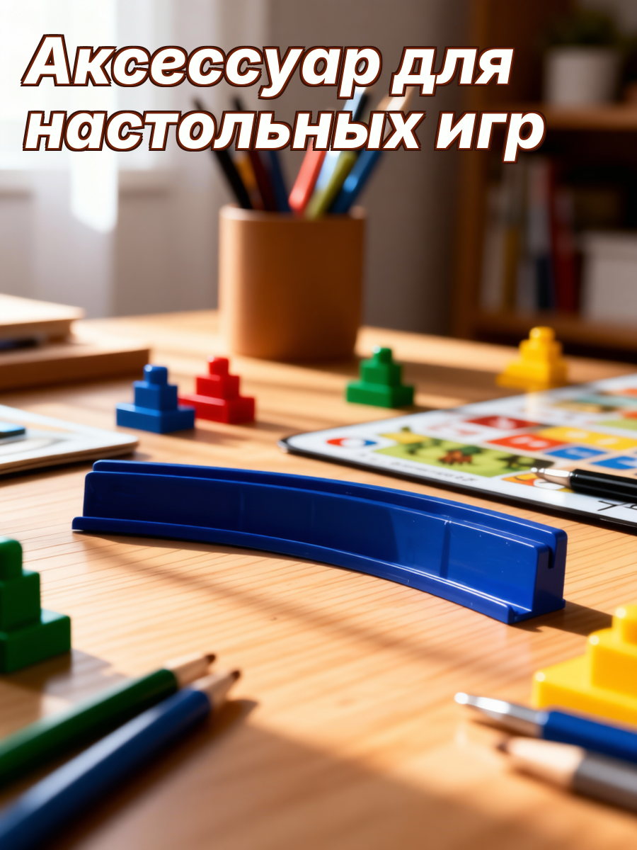 Держатель Для Домино Хранение Карточек Синий 33.00X4.00X4.00Cm