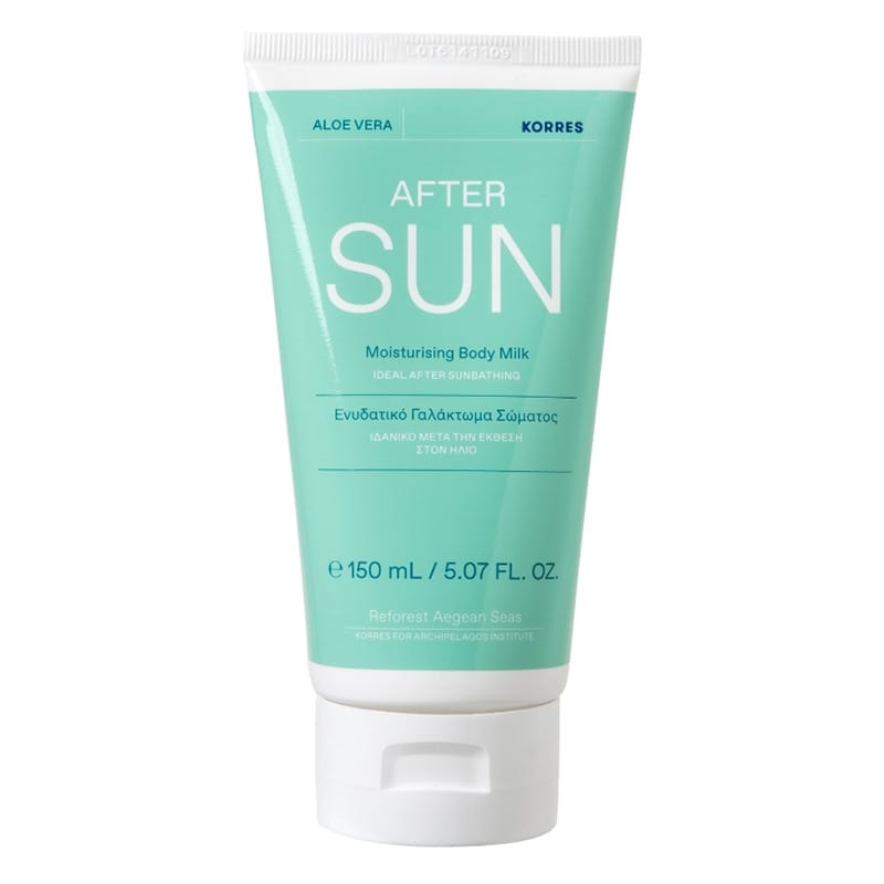 Средство после загара Korres After Sun Moisturizing Body Milk увлажняющее молочко для тела с алоэ 150 мл