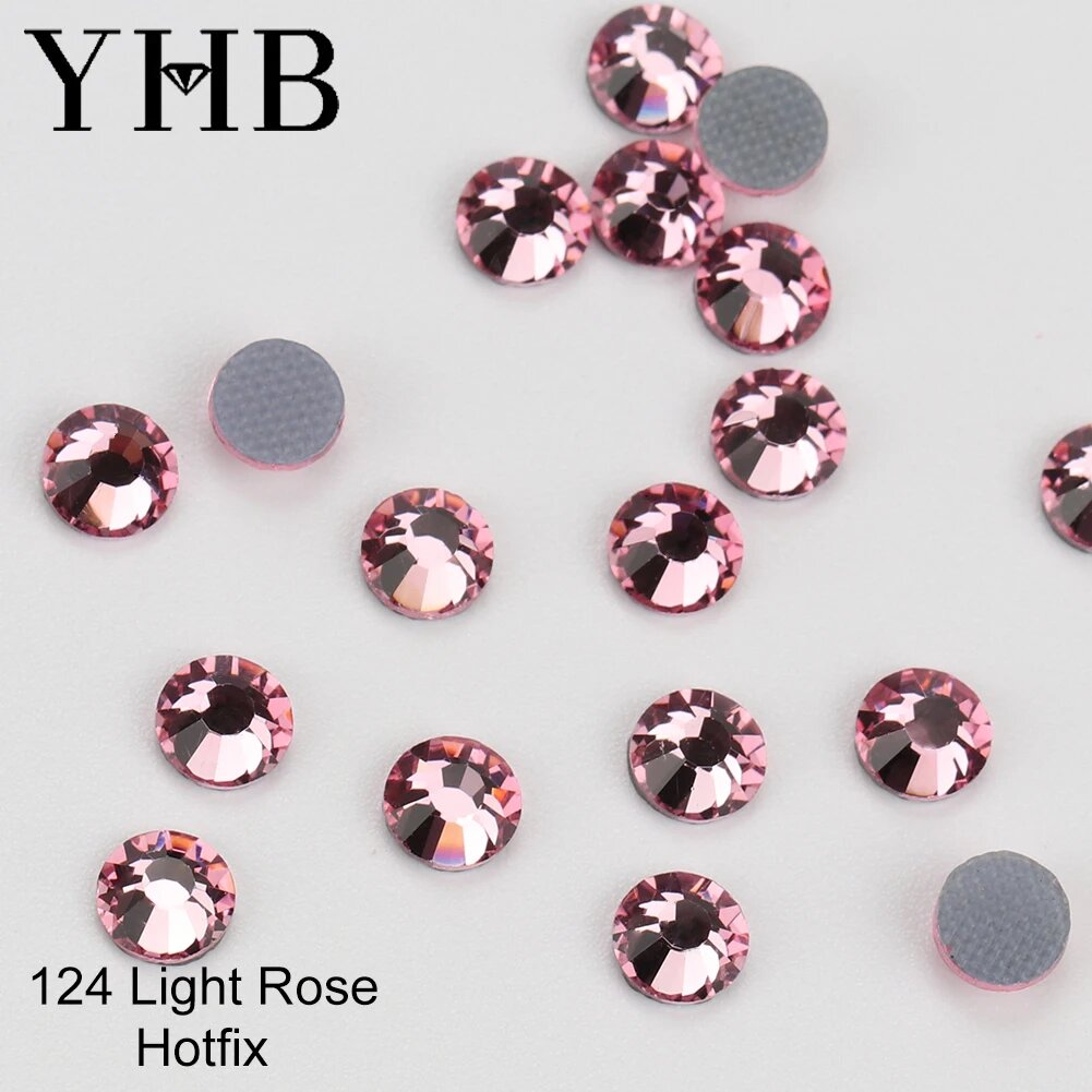Стразы YHB красные для декорирования Розовый, 3.2MM SS12 1440PCS, 124 Light Rose