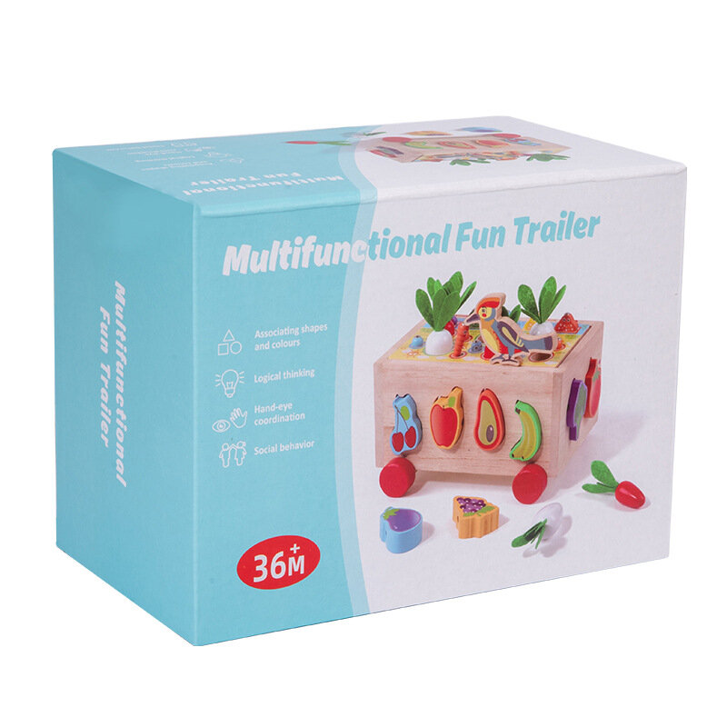 Детский сад, деревянный, многофункциональный, прицеп для редиса, фрукты, цифровая рыбалка, насекомое, форма, цвет