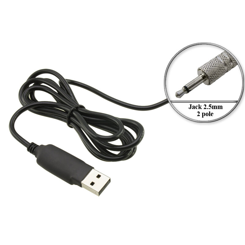 Кабель USB-Jack 2.5 mm, OEM, чёрный