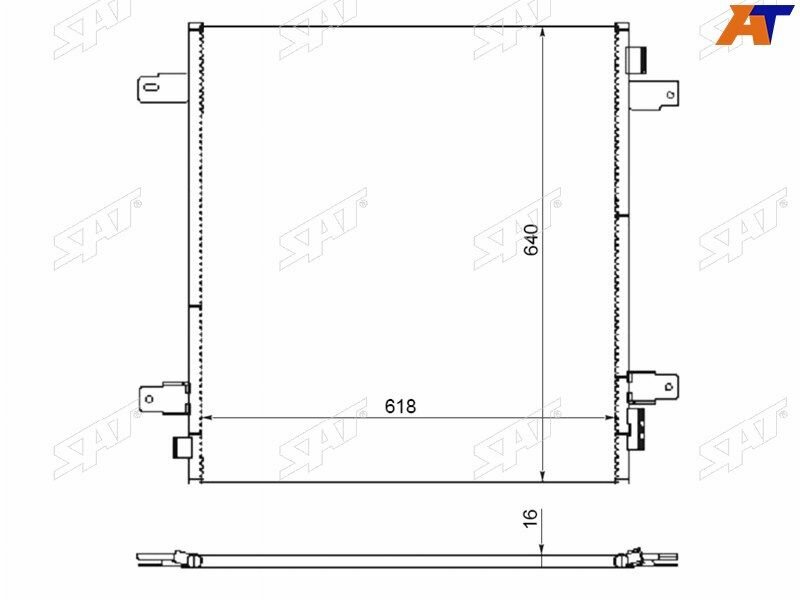 . SAT Радиатор кондиционера для Infiniti QX56 10-13 / Nissan Patrol 10-19 / Infiniti QX80 13-20