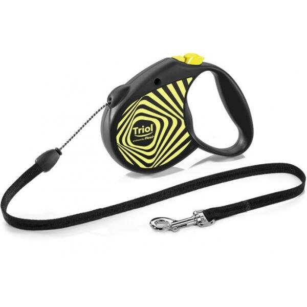 Triol Поводок-рулетка для собак Flexi Life Geometry Yellow S 5м до 12кг, трос