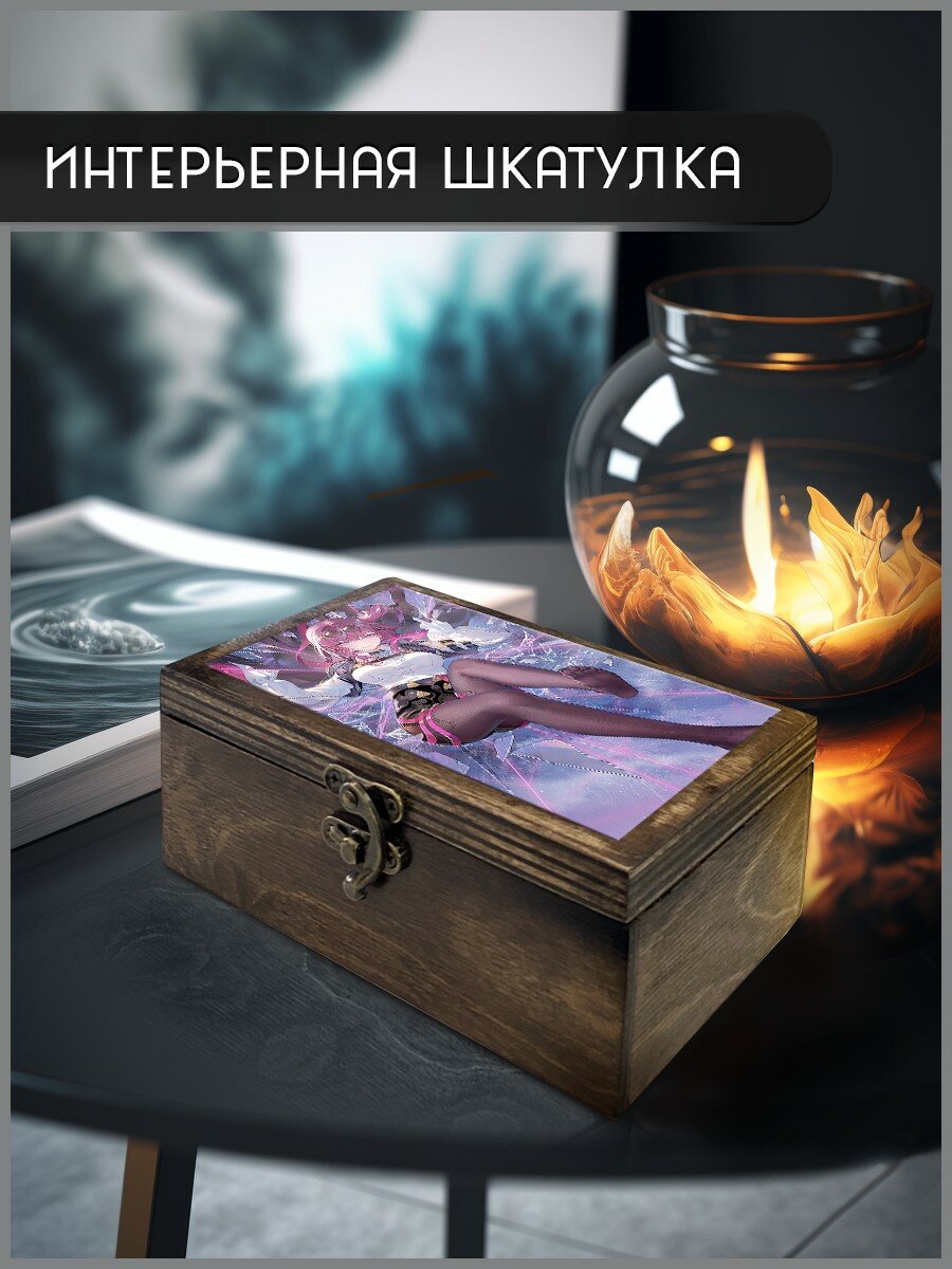 Шкатулка интерьерная для украшений универсальная 16x10x6 см Игра Honkai star rail (Геншин импакт, кафка, Seele Vollere PC, PS, PS 4, Xbox) - 827