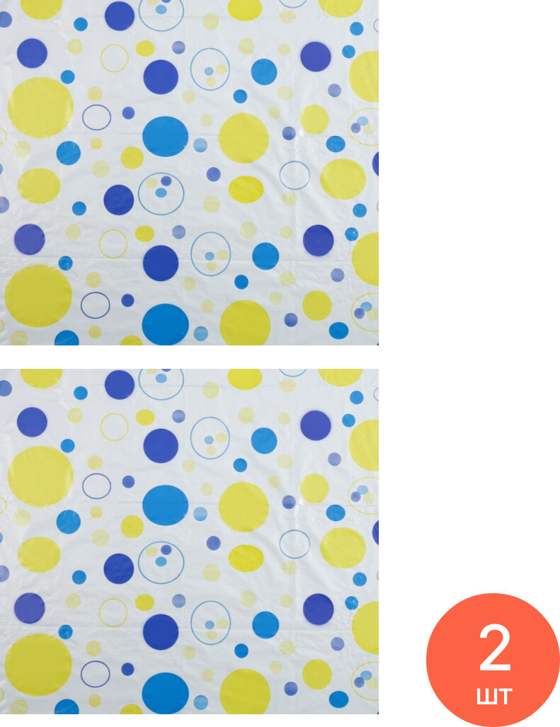 Скатерть прямоугольная Колорит Пикник без отделки полиэтилен 120×200см (комплект из 2 шт)